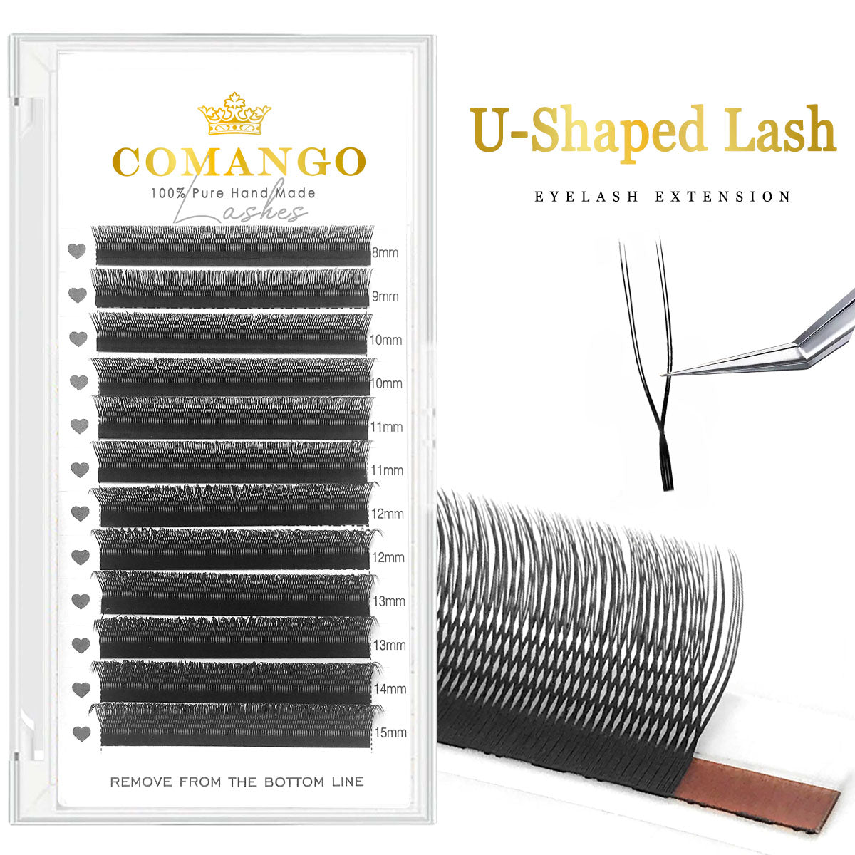 2D U-Shape YY Lash Extensions – CoMango